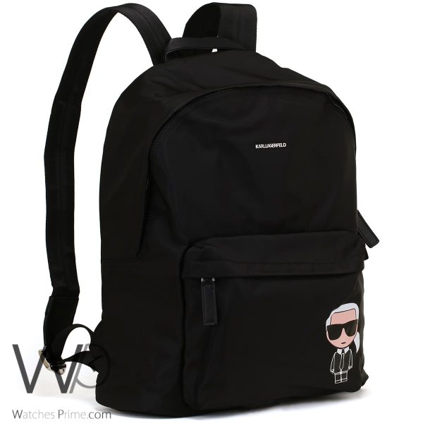 Karl Lagerfeld Backpack Bag Nylon Black | Watches Prime