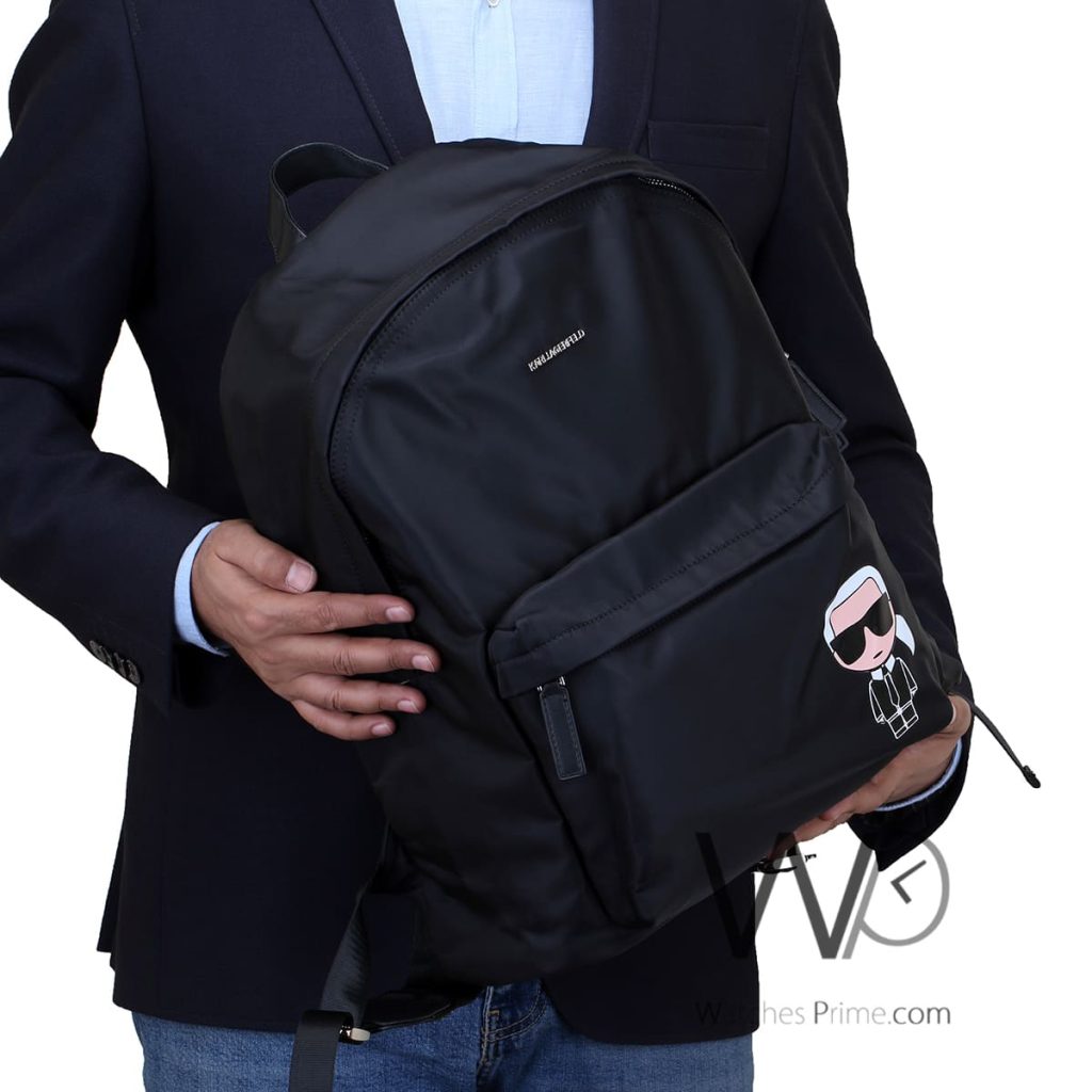 Karl Lagerfeld Backpack Bag Nylon Black | Watches Prime
