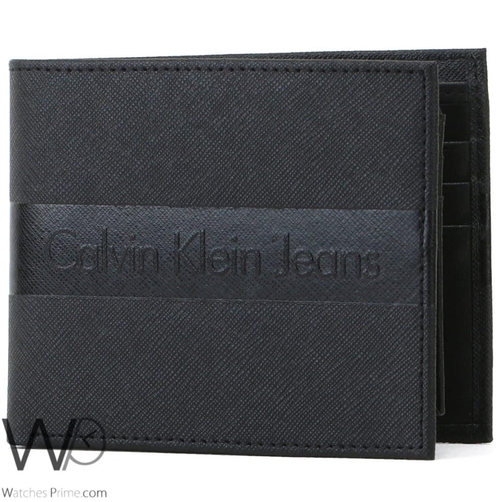 Calvin Klein Jeans Wallet Black Leather Men | Watches Prime