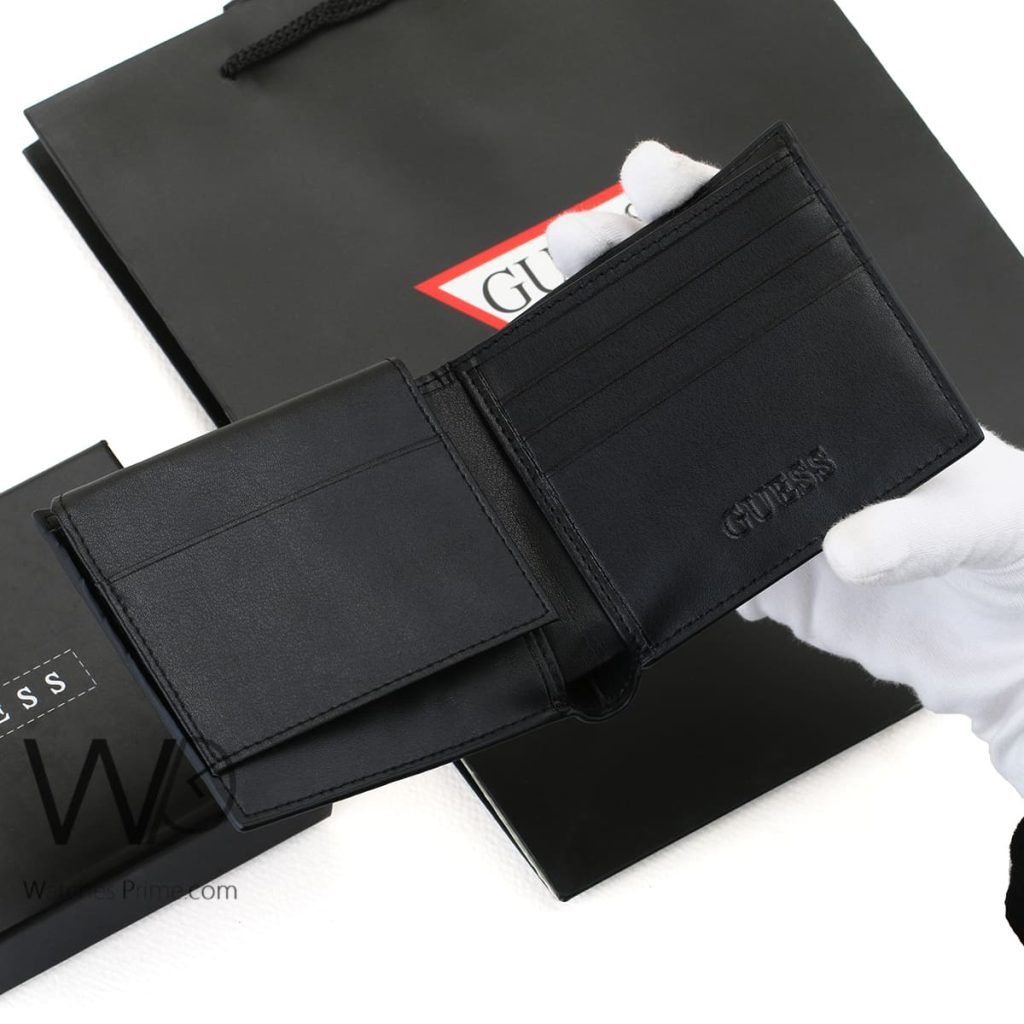 Guess wallet Patterned Black For Men Leather | Watches Prime