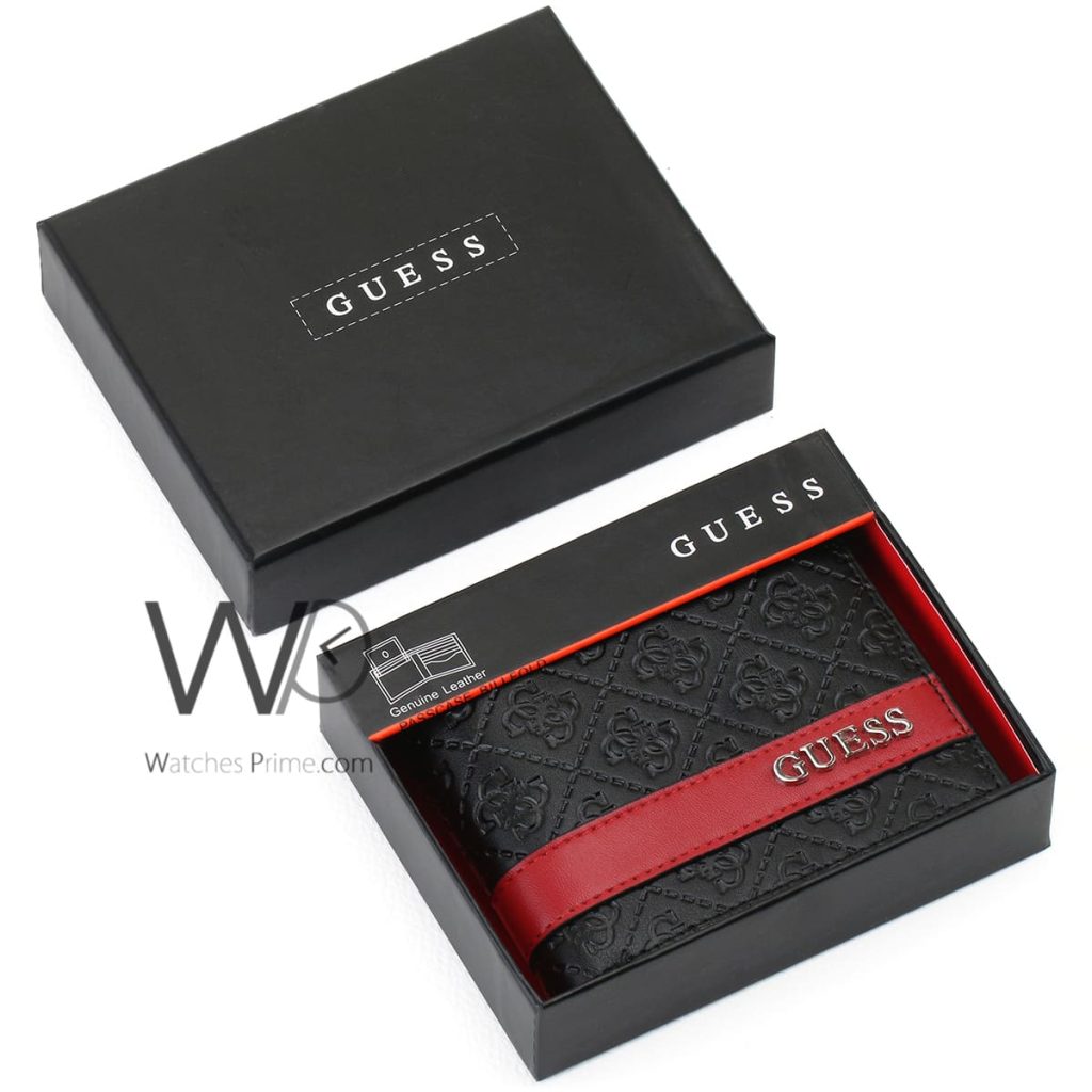 Guess wallet Patterned Black For Men Leather | Watches Prime