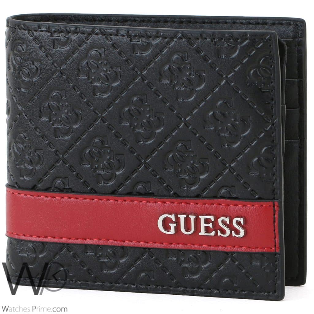Guess wallet Patterned Black For Men Leather | Watches Prime
