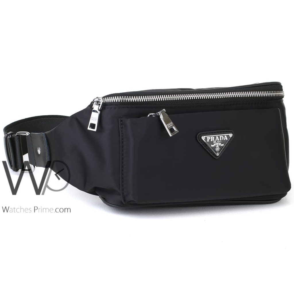 Prada Spirit Waist Belt Bag Nylon Black Men | Watches Prime