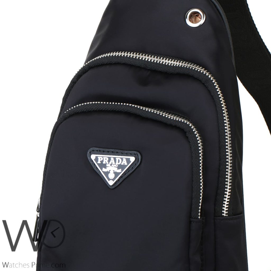 Prada Sling Shoulder Bag Nylon Black For Men | Watches Prime