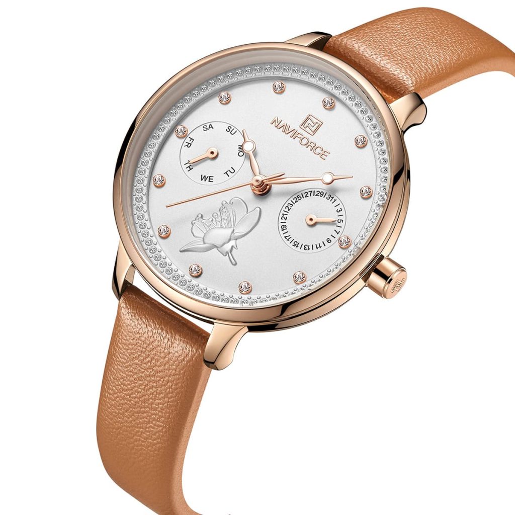 Naviforce Women's Watch NF5003 RG W L BN | Watches Prime