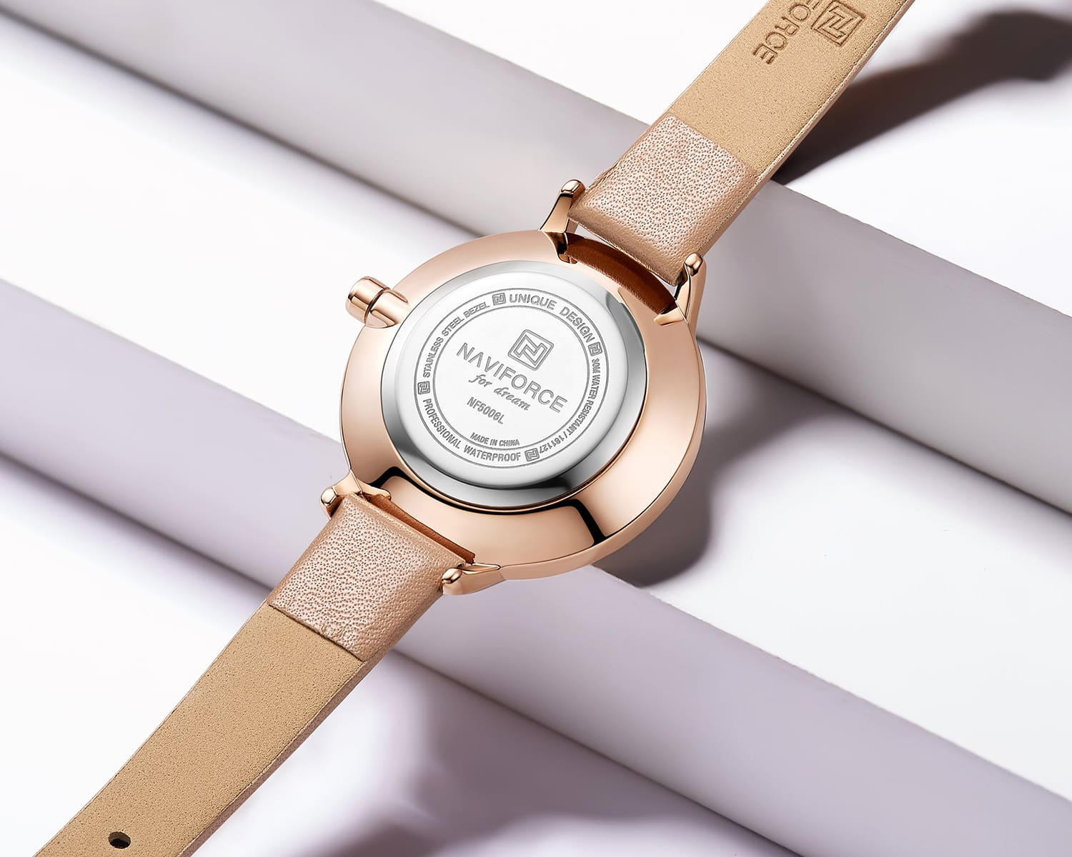 Naviforce Women's Watch NF5006 RG W PG | Watches Prime