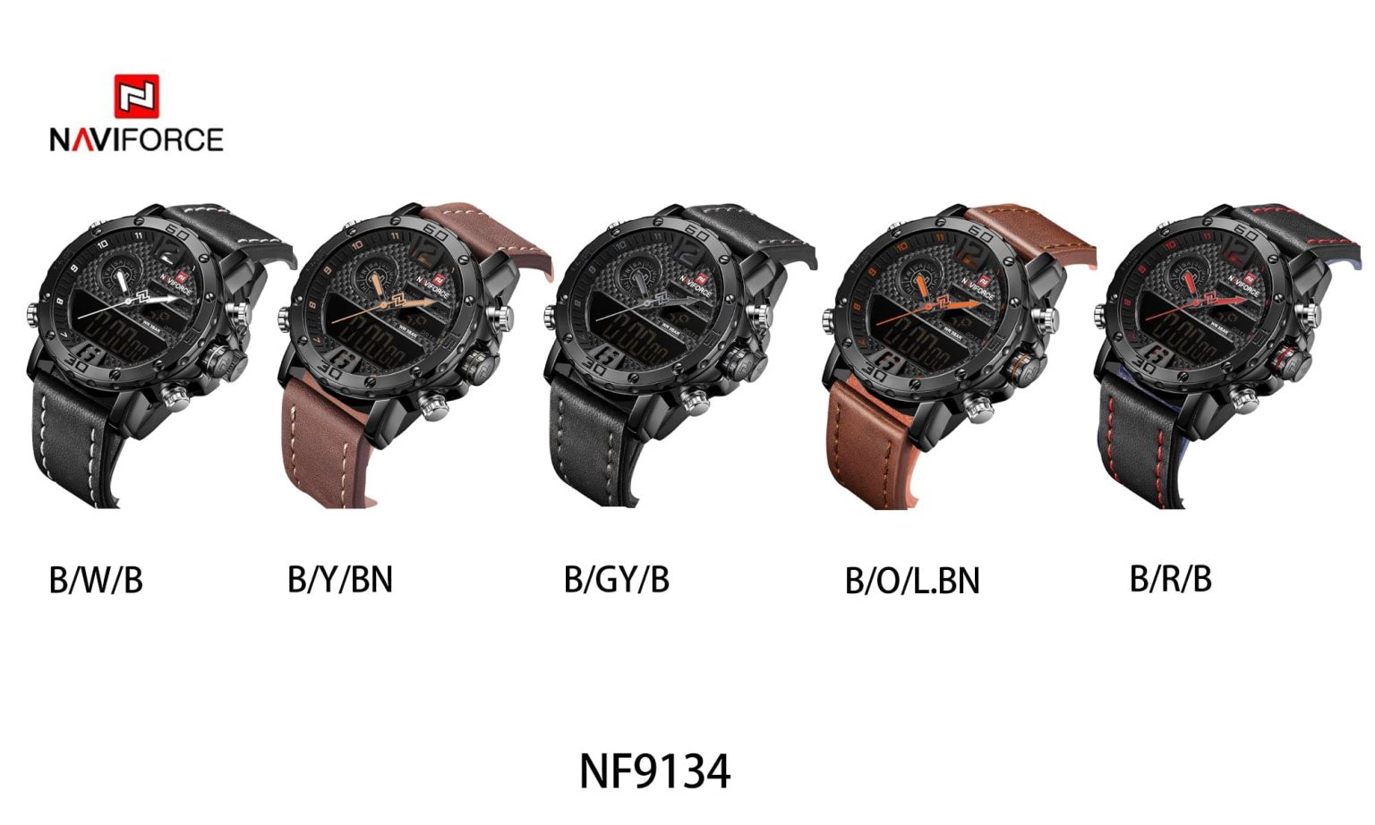 Naviforce Men's Watch NF9134 B Y BN | Watches Prime