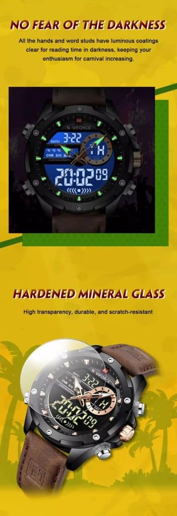 Naviforce Men's Watch NF9208 B B D BN | Watches Prime