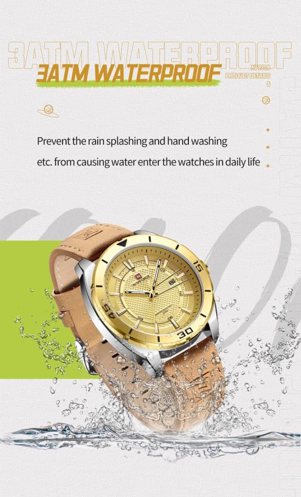 ساعة يد نافي فورس رجالية NF9209 S G L BN | واتشز برايم