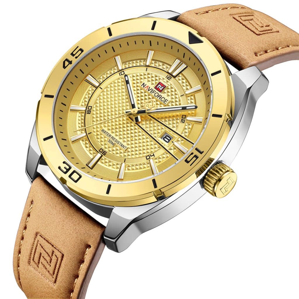 ساعة يد نافي فورس رجالية NF9209 S G L BN | واتشز برايم
