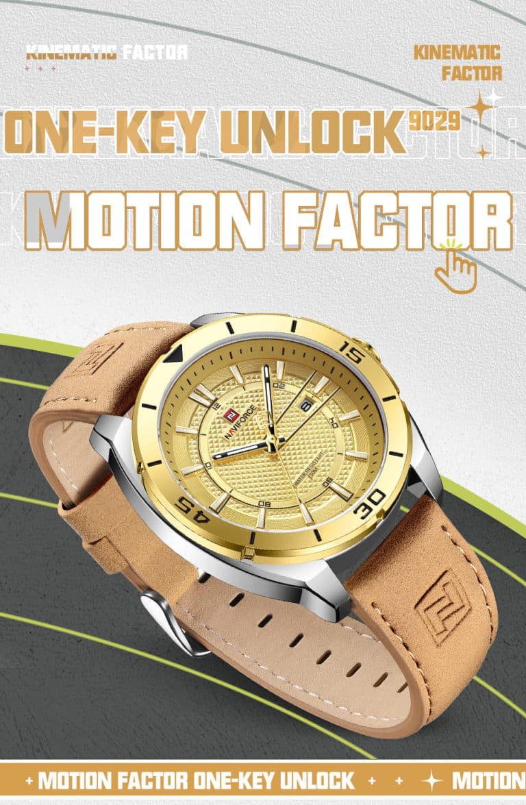 ساعة يد نافي فورس رجالية NF9209 S G L BN | واتشز برايم