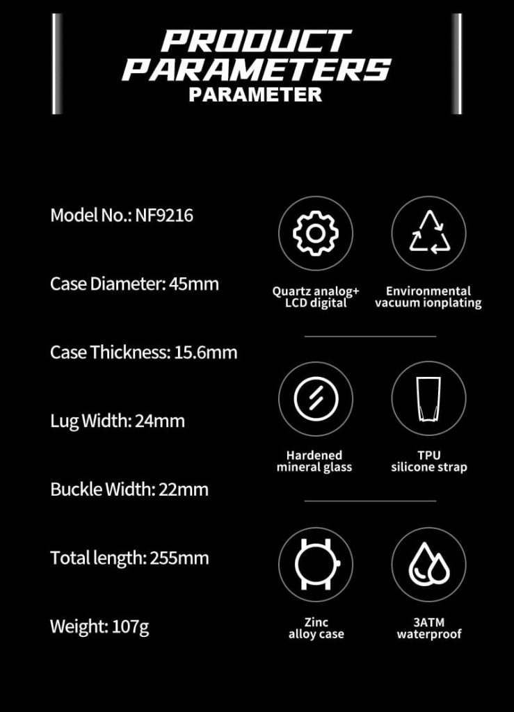 Naviforce Men's Watch NF9216T B B R | Watches Prime