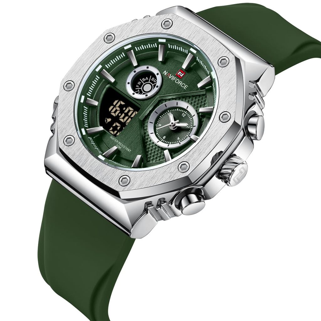 ساعة يد نافي فورس رجالية NF9216T S GN GN | واتشز برايم