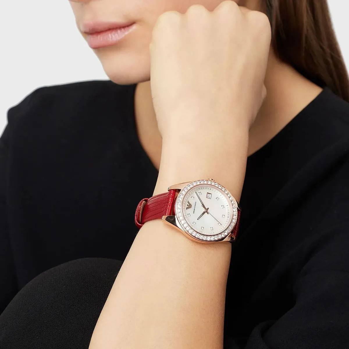 Emporio Armani Ladies Watch Leo AR11489 | Watches Prime