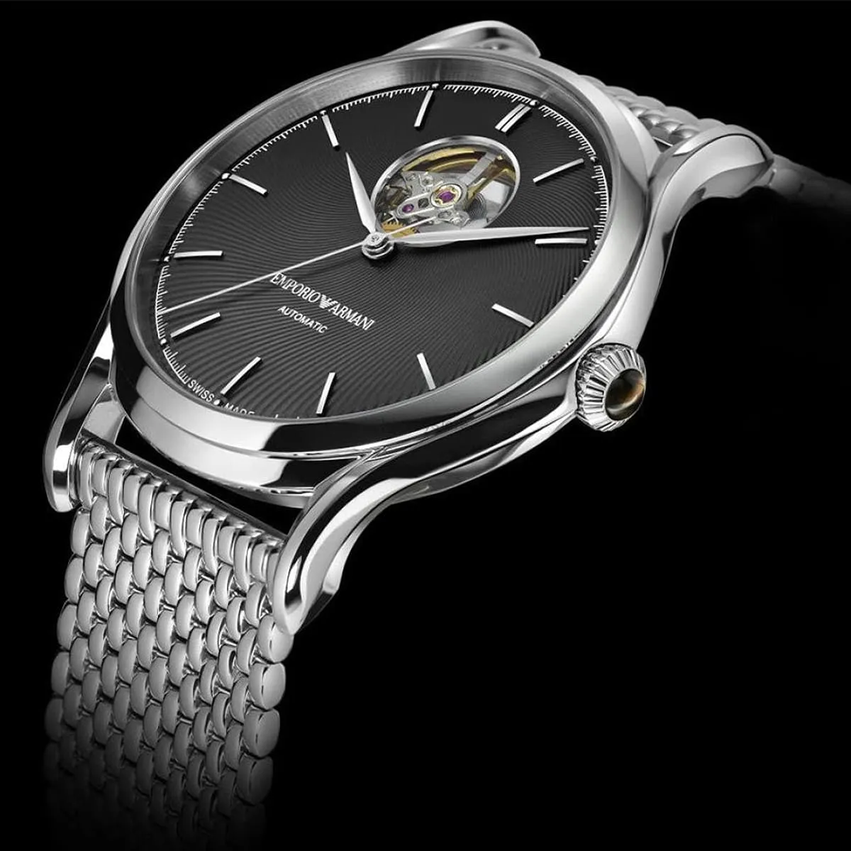 Emporio Armani Men's Watch Open Balance Wheel ARS3300 | Watches Prime