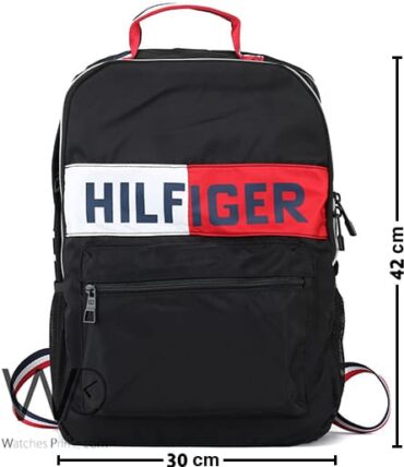 Tommy Hilfiger Backpack Black Colorblock Bag | Watches Prime