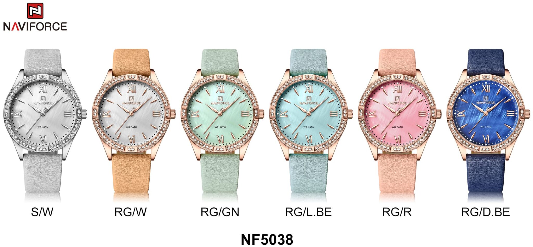 Naviforce Ladies Watch NF5038 RG R | Watches Prime