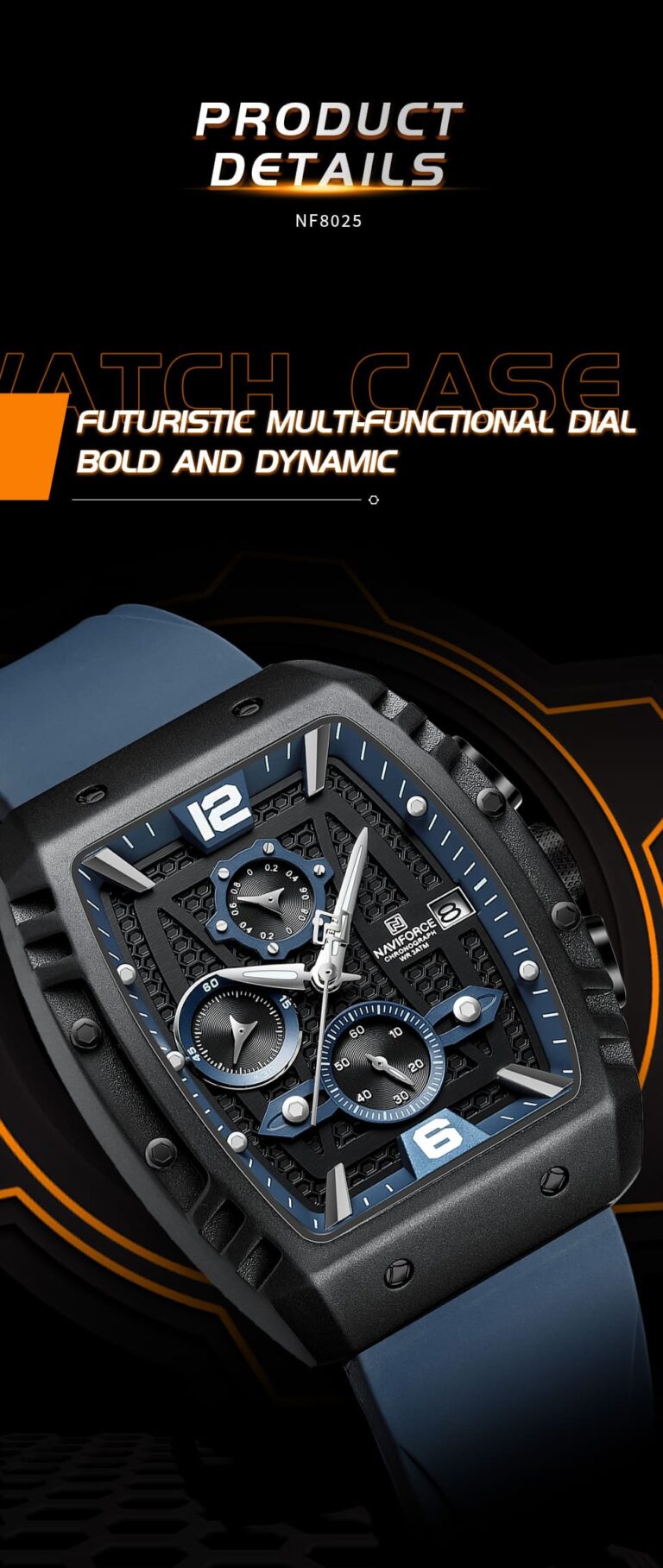 Naviforce Men's Watch NF8025 B BE BE | Watches Prime