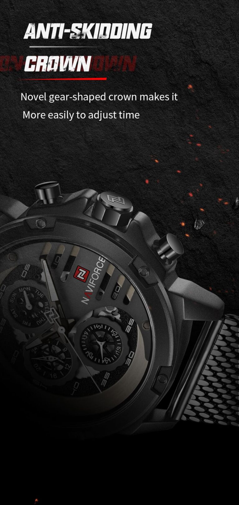 Naviforce Men's Watch NF9110S B W B | Watches Prime