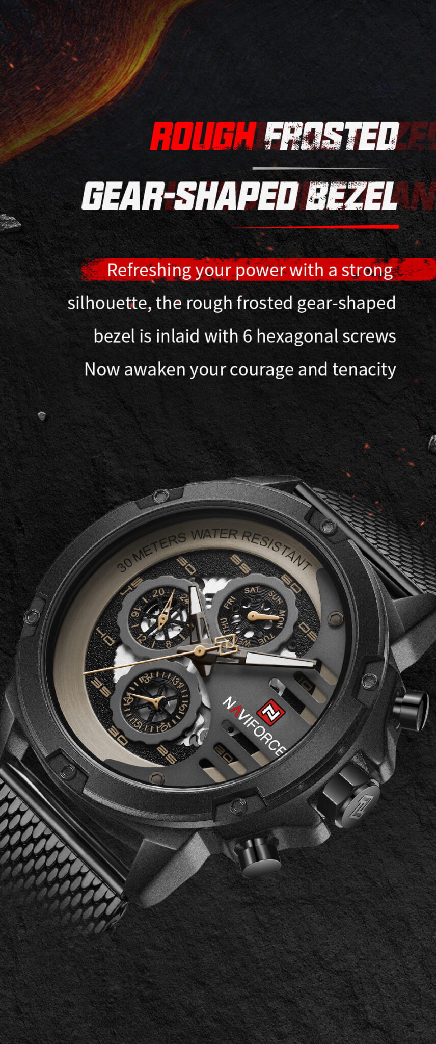Naviforce Men's Watch NF9110S B Y B | Watches Prime