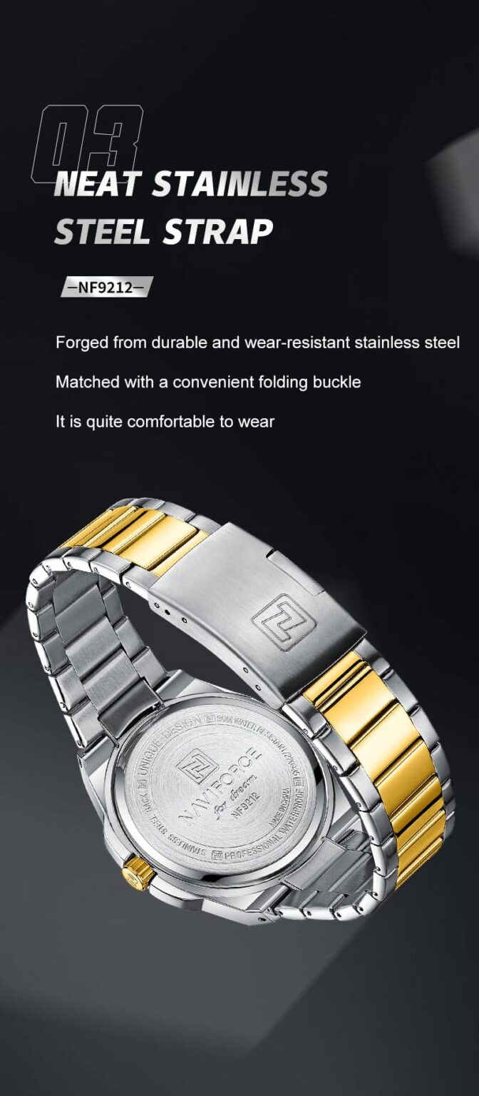 Naviforce Men's Watch NF9212 G W | Watches Prime