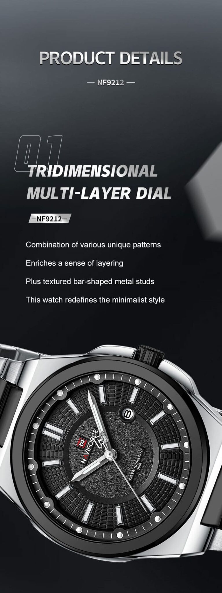 Naviforce Men's Watch NF9212 S B | Watches Prime