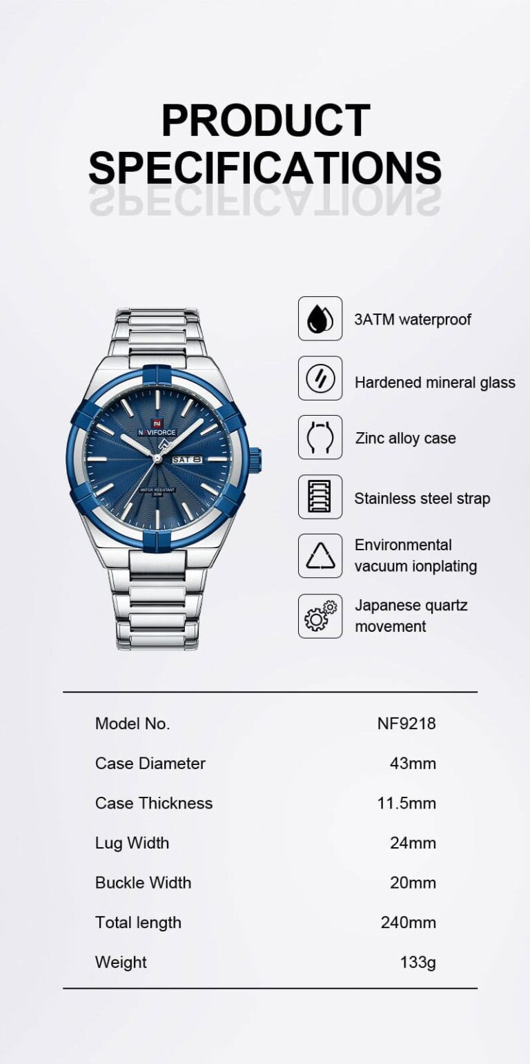 Naviforce Men's Watch NF9218 S BE | Watches Prime