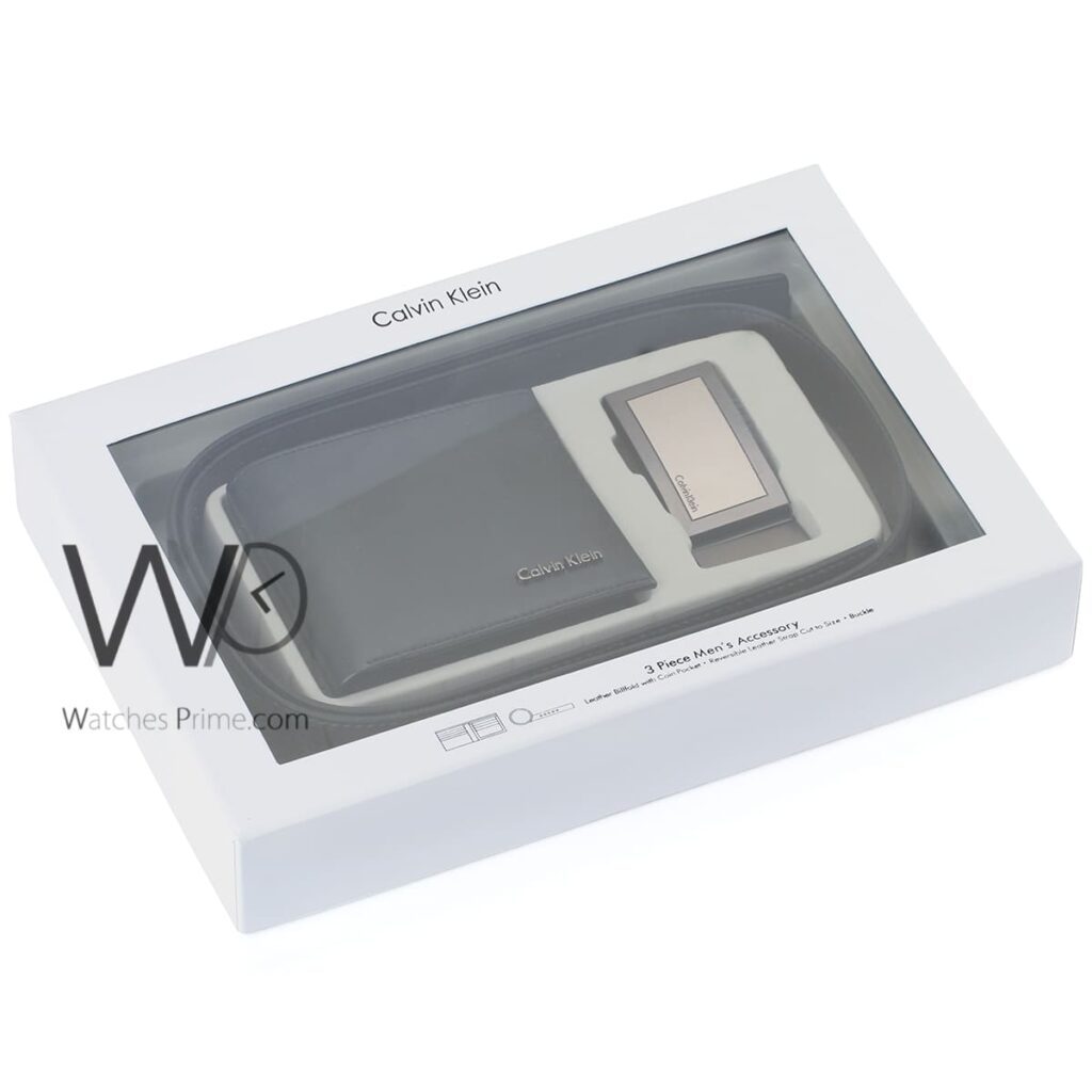 Calvin Klein CK Wallet Belt Set Men Black | Watches Prime