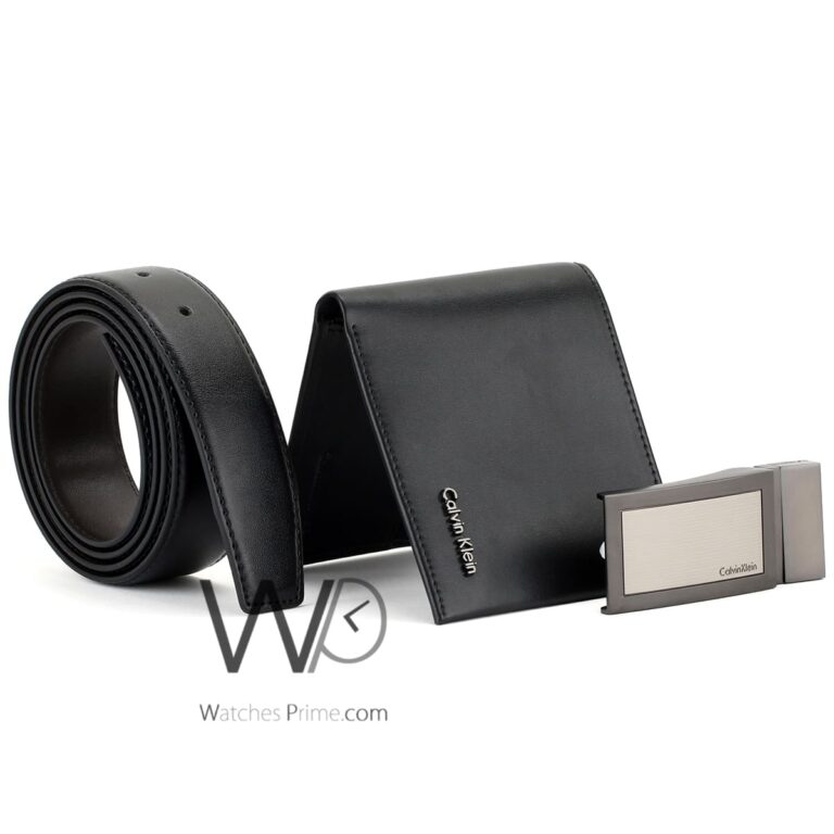 Calvin Klein CK Wallet Belt Set Men Black | Watches Prime