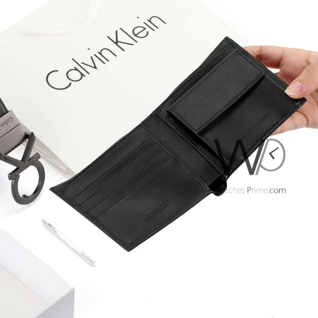 Calvin Klein Wallet Belt Set Men Black CK | Watches Prime