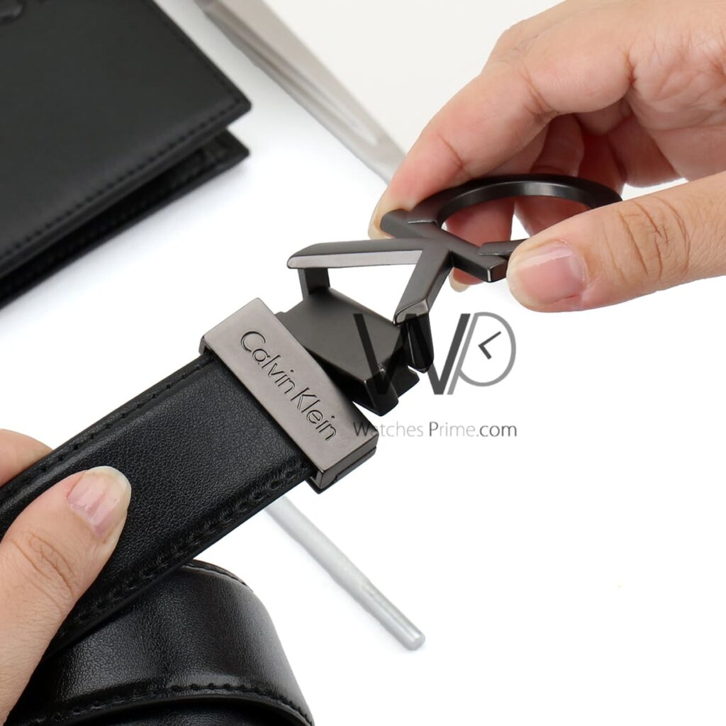 Calvin Klein Wallet Belt Set Men Black CK | Watches Prime