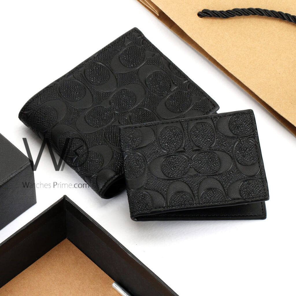 Coach Leather Patterned Wallet Belt Card Set | Watches Prime