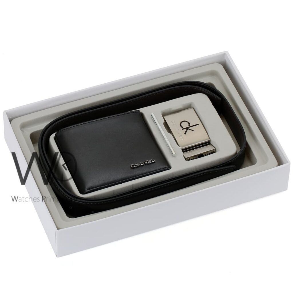 Calvin Klein CK Wallet Belt Set Black Men | Watches Prime