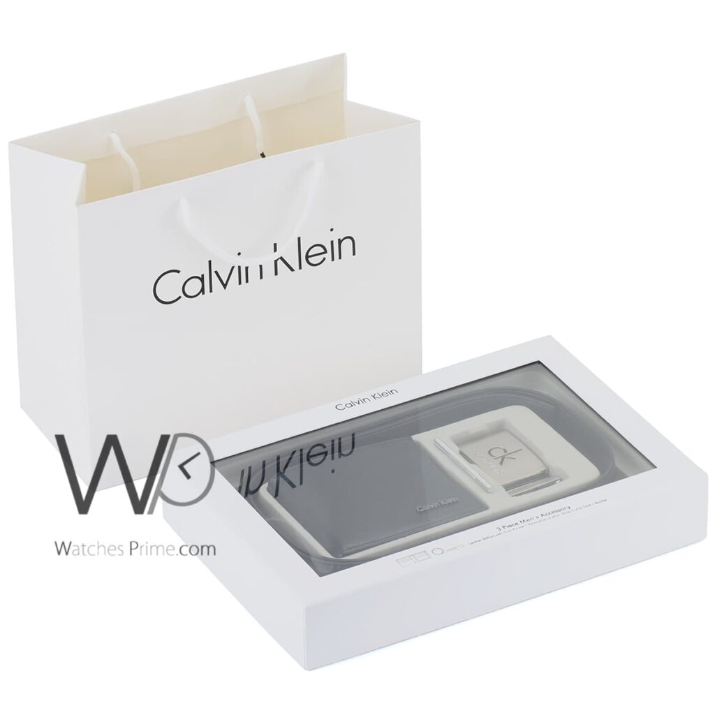 Calvin Klein CK Wallet Belt Set Black Men | Watches Prime