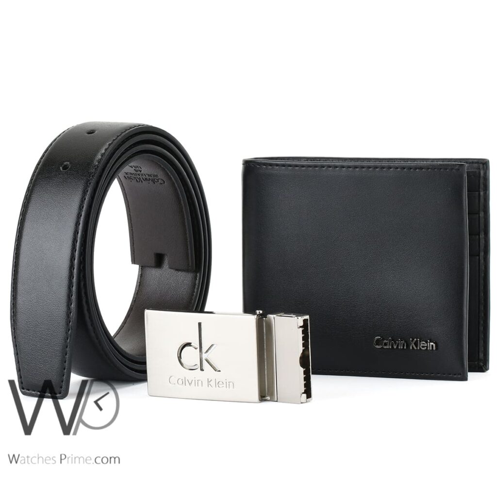 Calvin Klein CK Wallet Belt Set Black Men | Watches Prime