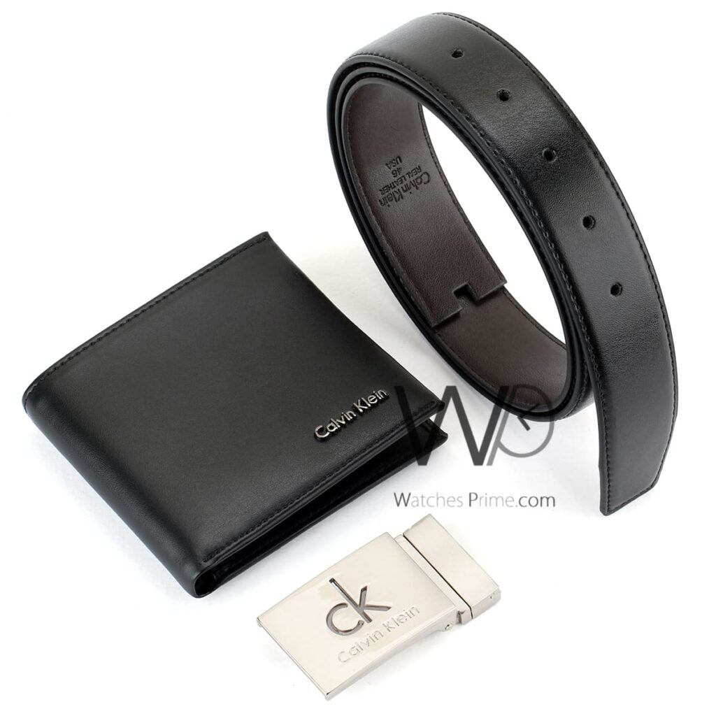 Calvin Klein CK Wallet Belt Set Black Men | Watches Prime