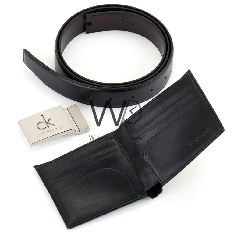 Calvin Klein CK Wallet Belt Set Black Men | Watches Prime