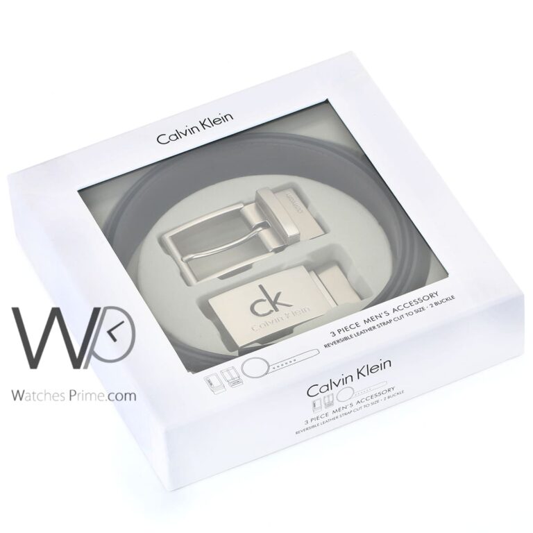 Calvin Klein Belts Set double Face Men Brown | Watches Prime