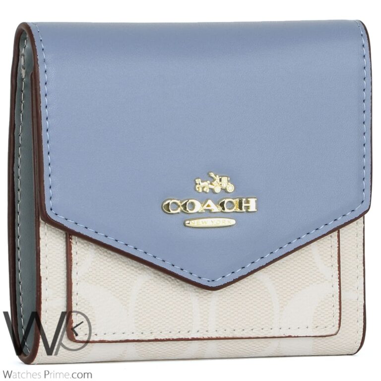 Coach Wallet Blue White For Women Leather | Watches Prime