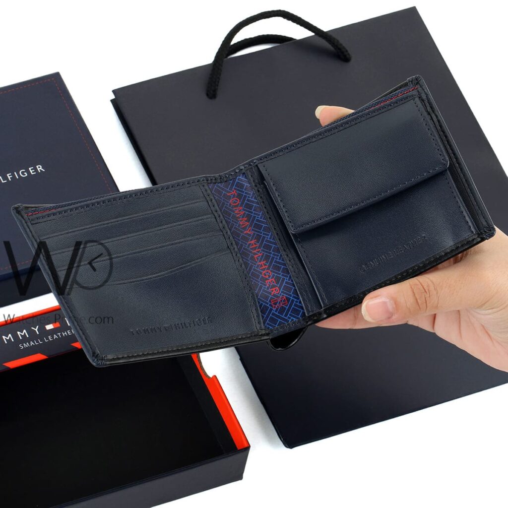 Tommy Hilfiger Wallet Leather Lines Printed | Watches Prime
