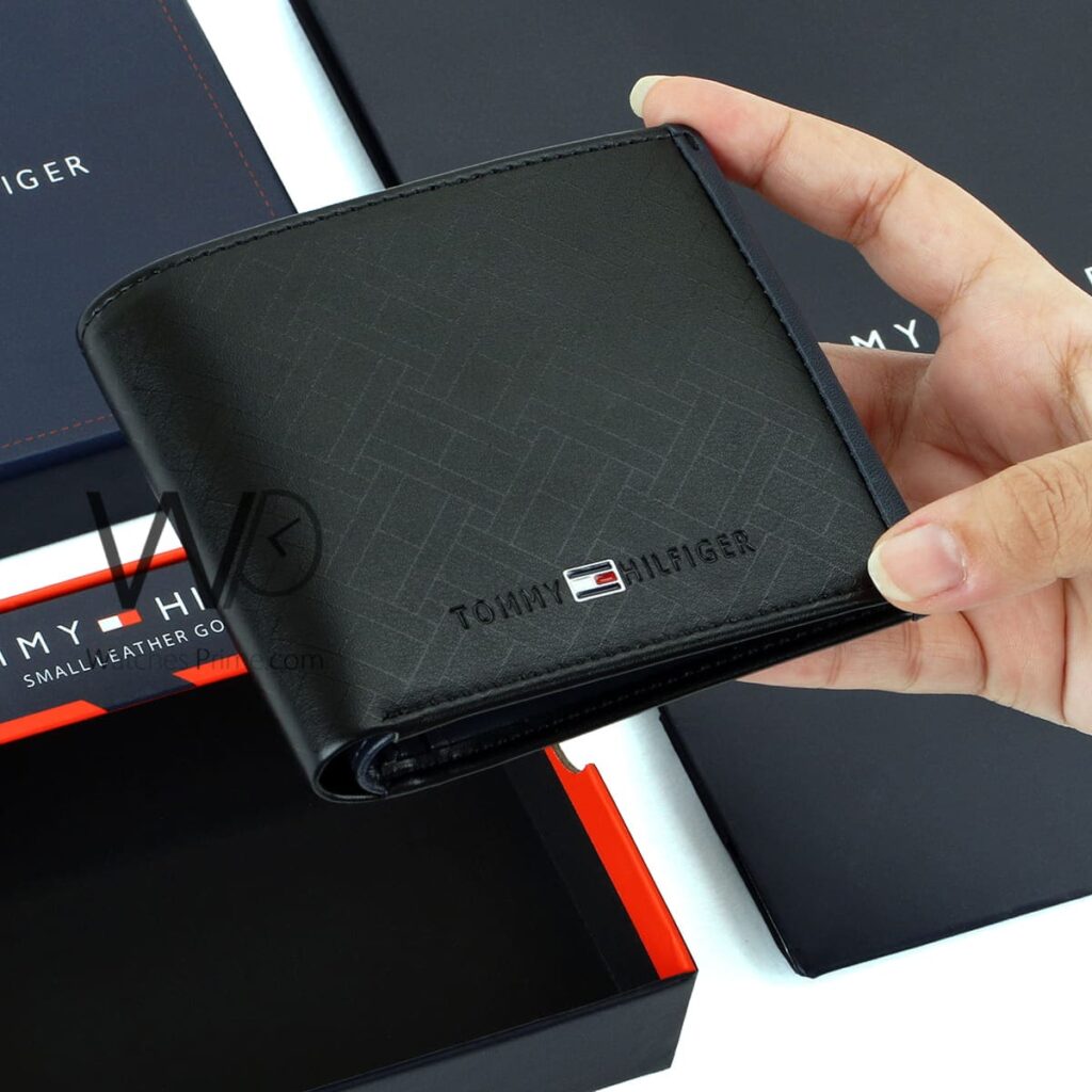 Tommy Hilfiger Wallet Leather Lines Printed | Watches Prime