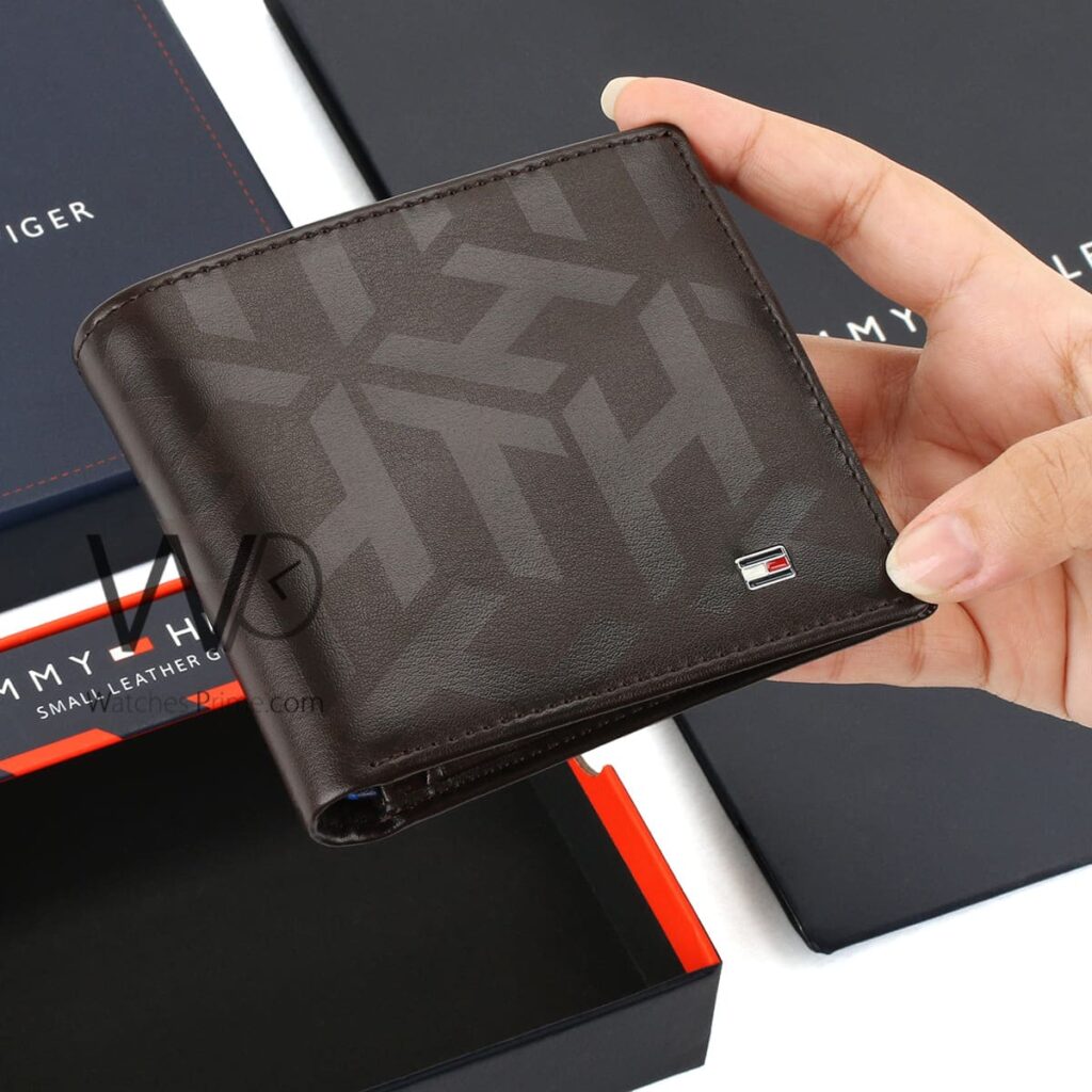 Tommy Hilfiger Wallet H Printed Logo brown | Watches Prime