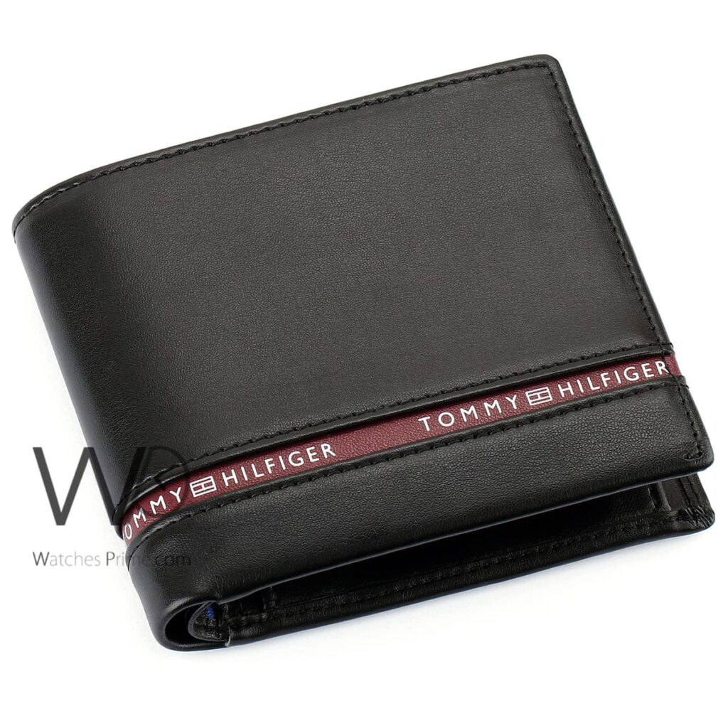 Tommy Hilfiger Wallet Black Original For Men | Watches Prime