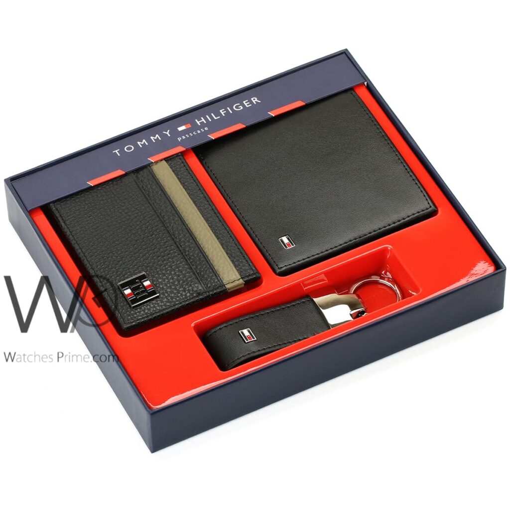 Tommy Hilfiger Wallet keychain Holder Black | Watches Prime