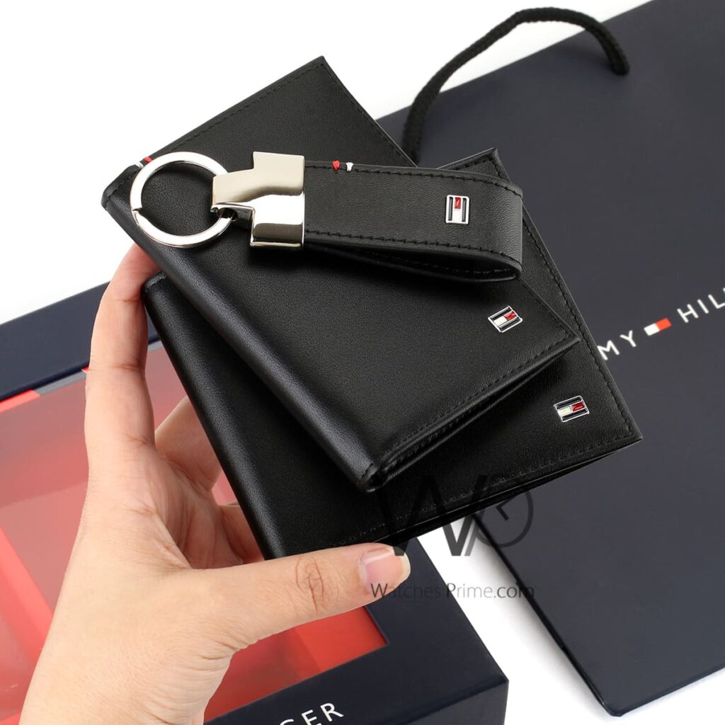 Tommy Hilfiger Wallet Card Holder Black Men | Watches Prime