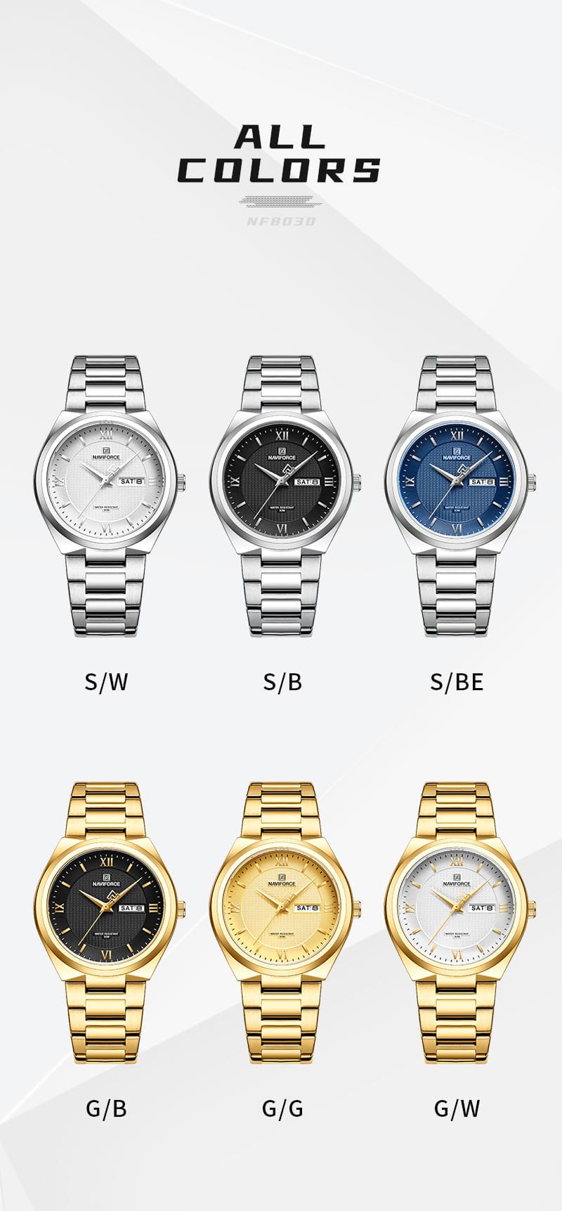 Naviforce Men's Watch NF8030 G G | Watches Prime