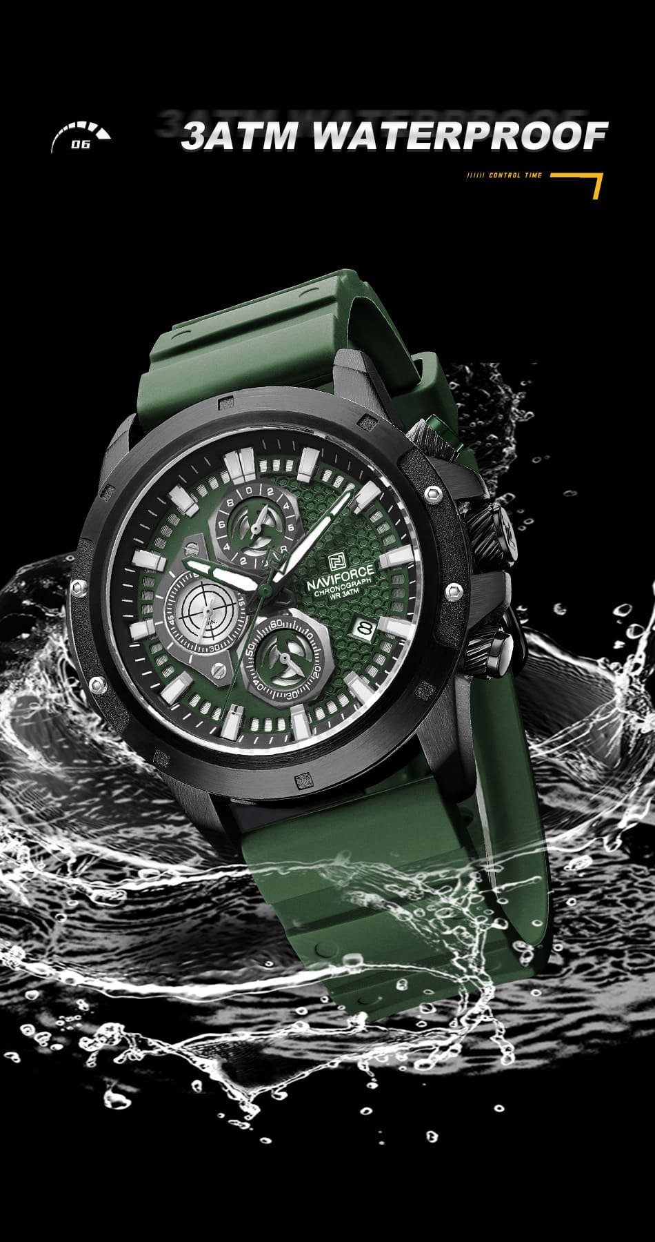 Naviforce Men's Watch NF8036 B GN GN | Watches Prime