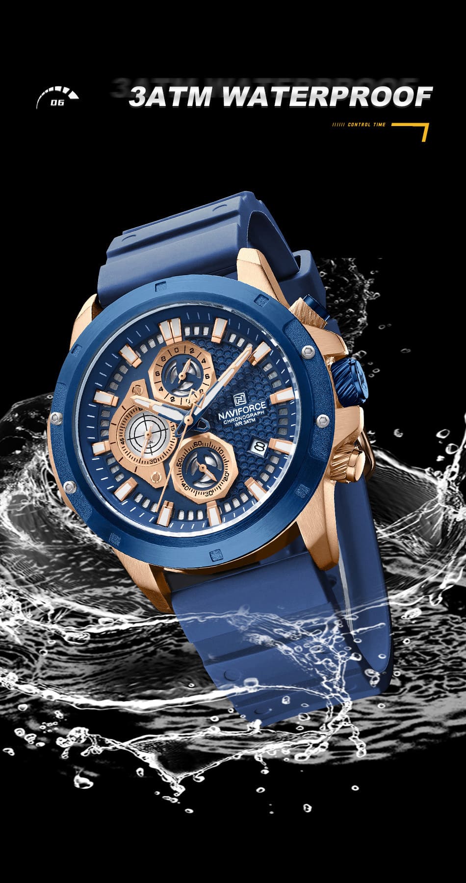 Naviforce Men's Watch NF8036 RG BE BE | Watches Prime