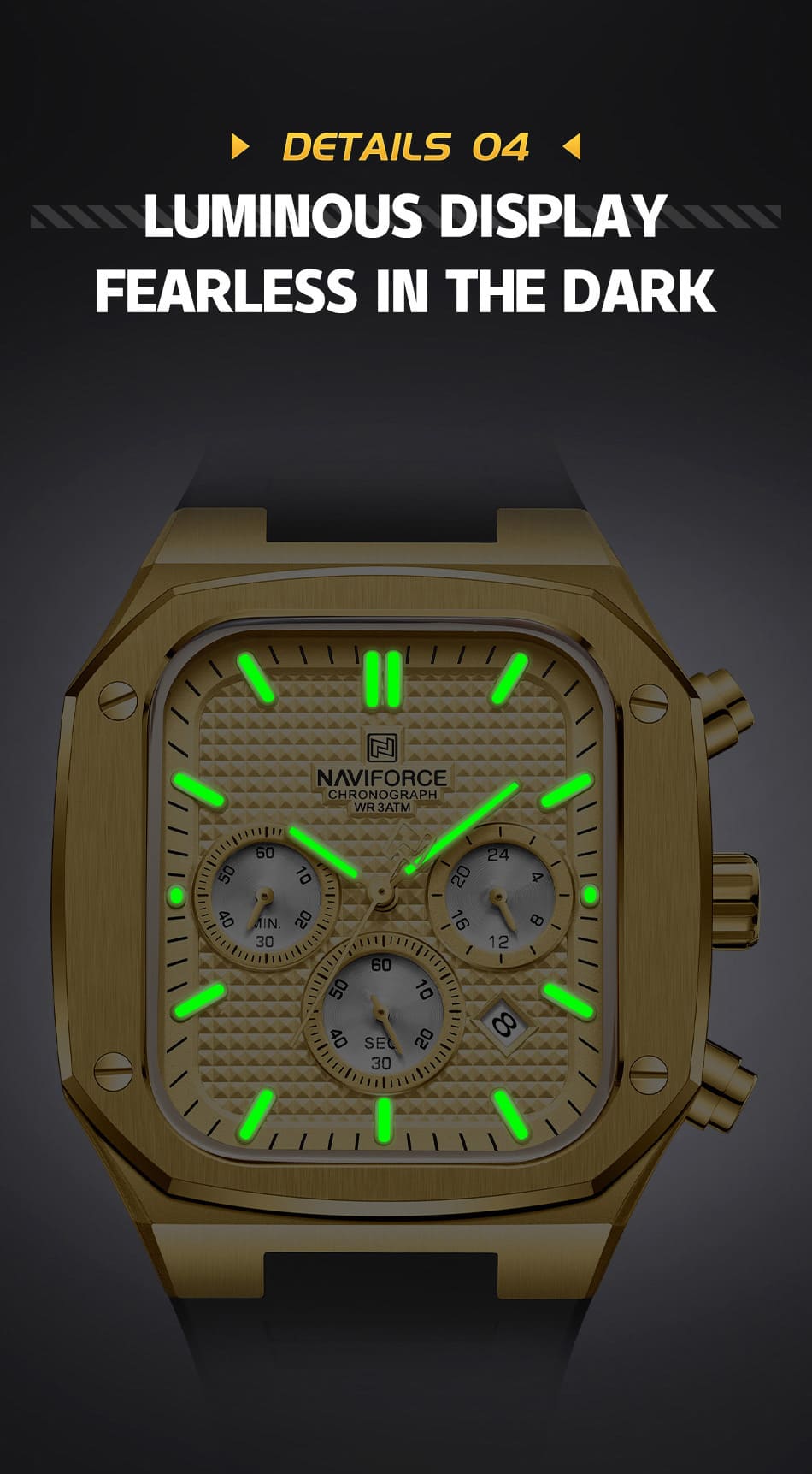 Naviforce Men's Watch NF8037 G G B | Watches Prime