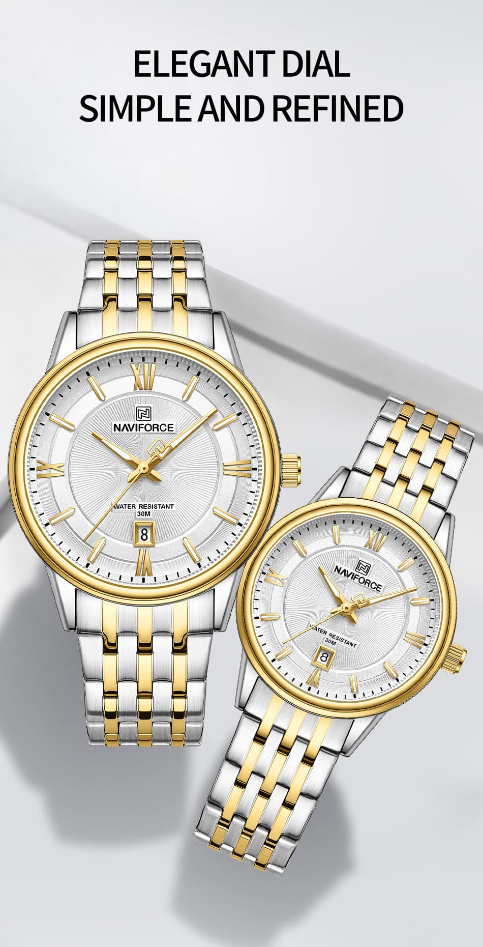 Naviforce Ladies Watch NF8040L S G W | Watches Prime